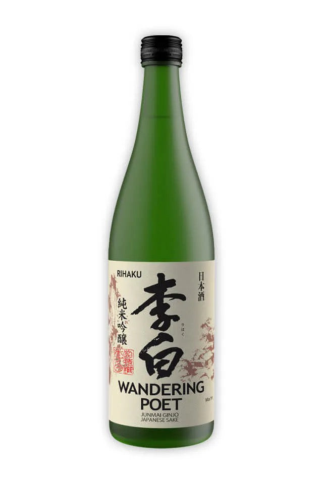 Rihaku Junmai Ginjo Japanese Sake Wandering Poet 300ML R – Elio's Wine ...